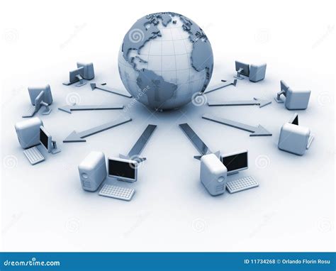 Global Computer Network Stock Illustration Illustration Of Work 11734268