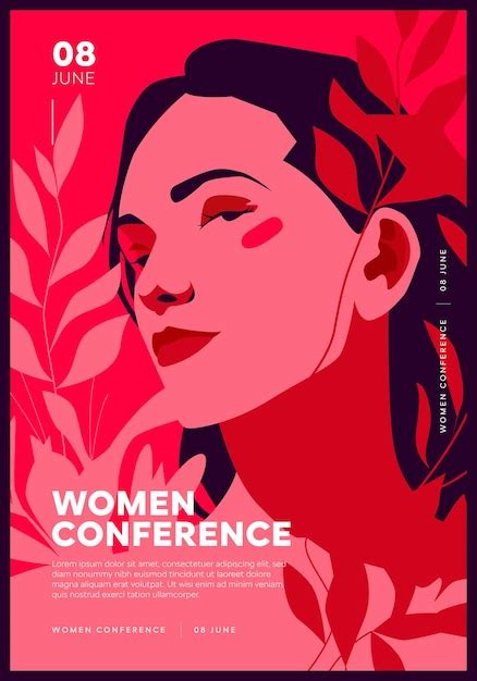 Premium Vector Women Conference Poster Design