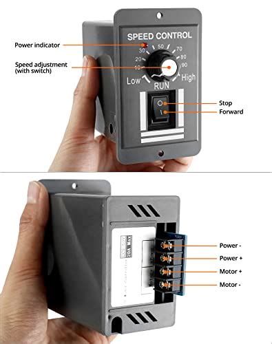 Snapklik Com DC Motor Speed Controller DC V V A PWM Brush Motor Reversible Switch