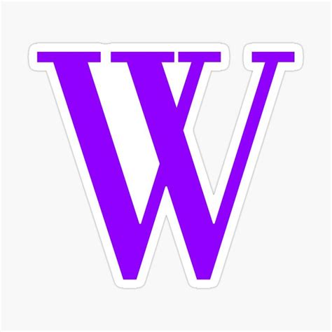 W Alphabet Violet Color Design Sticker For Sale By Jasoncj Lettering Sticker Design