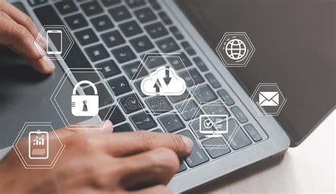 Cybersecurity And Cyber Network Concept Security And Encryption Stock