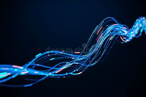 Digital Streamlines An Abstract Representation Of Connected Data Flow Stock Illustration