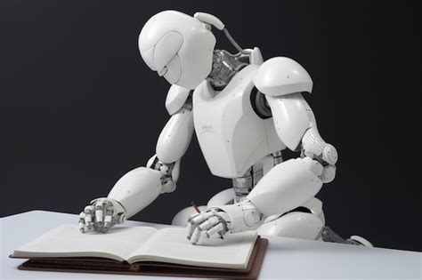 Premium Photo Writing Assistance Robot Generative Ai