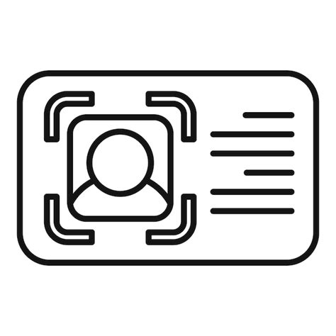 Premium Vector Id Card Recognition Icon Outline Vector Individual Detect
