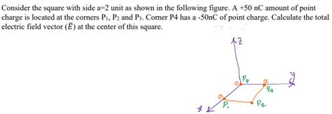 Solved Consider The Square With Side A Unit As Shown In Chegg Com