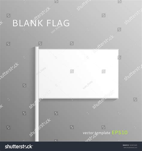 Vector Blank Flag Isolated On Gray Stock Vector Royalty Free
