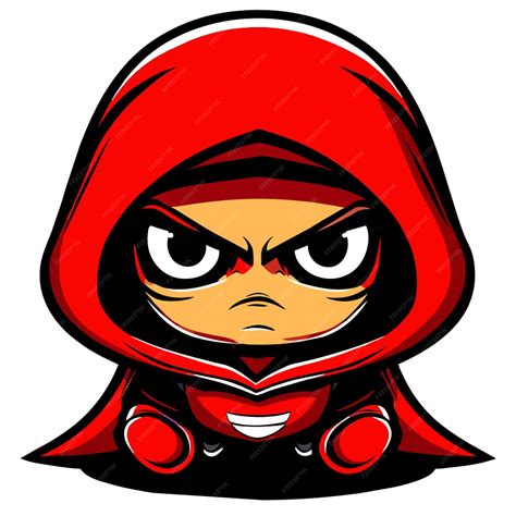 Angry Gobbin Bodysuit Hood Shirt Big Eye Red Cute Stand Full Body
