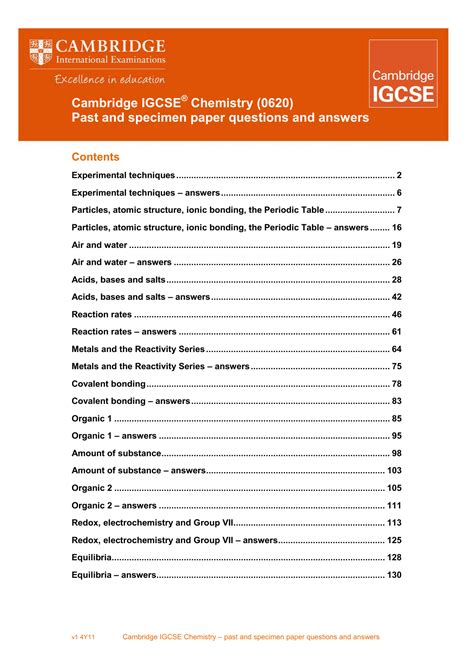 Igcse Help Igcse Chemistry 0620
