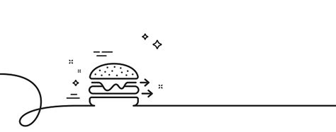 음식 배달 라인 아이콘입니다 햄버거 식사 표지판 컬이 있는 연속 라인 벡터 0명에 대한 스톡 벡터 아트 및 기타 이미지 0명 건강한 식생활 경첩 Istock