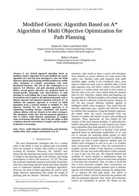pdf modified genetic algorithm based on a algorithm of multi