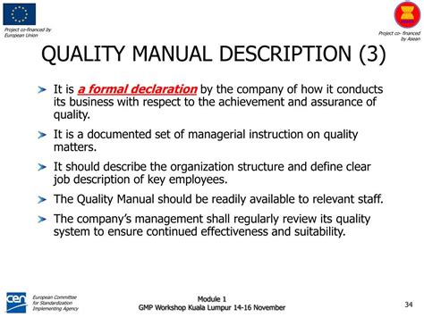 Ppt Asean Gmp Training Module Quality Management System Powerpoint Presentation Id 6685924
