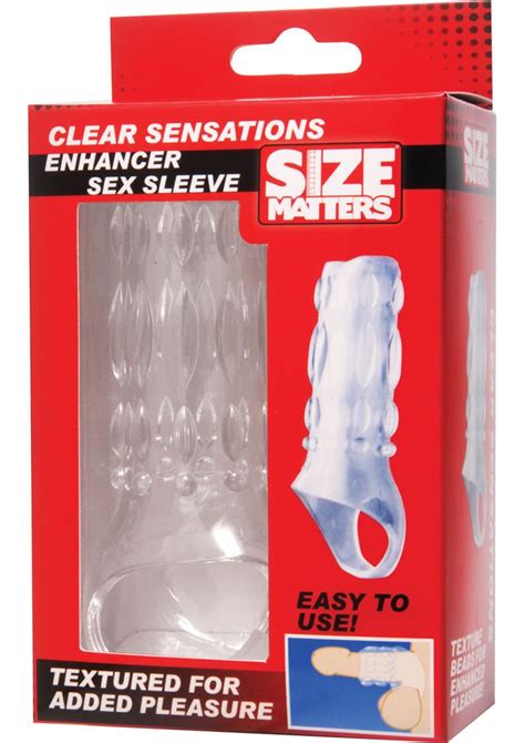 Size Matters Clear Sensations Enhancer Sex Sleeve Clear Inch TabooAdultToys Com