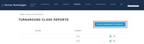 How To Create A Report In The Backoffice Tarmac Technologies Support