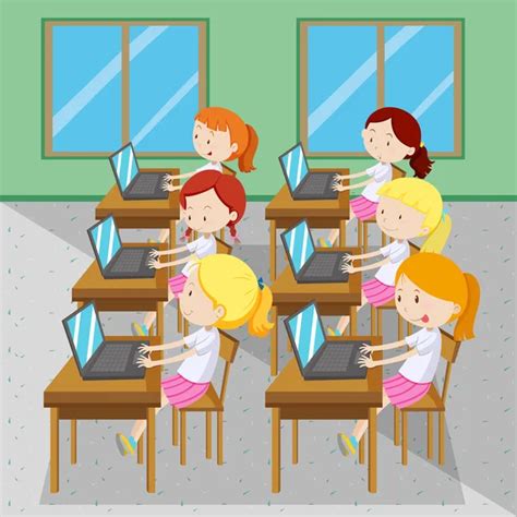 Computers In The Classroom Clipart