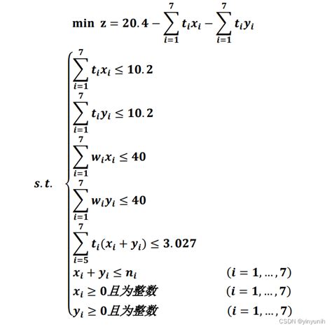 两辆铁路平板车的装货问题（用python求解） Csdn博客