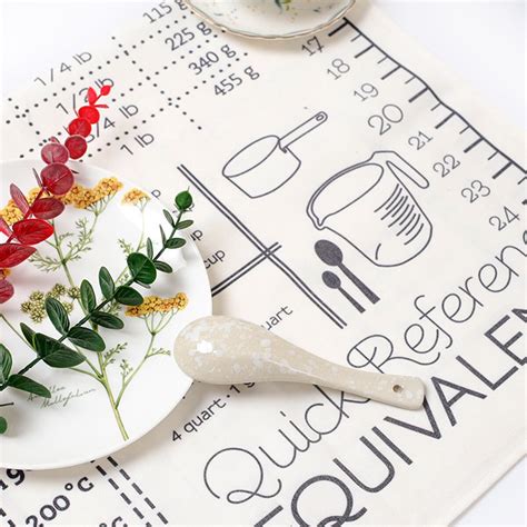 Dining Table Placemat Units Conversion Chart Print Vicedeal