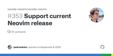 Support Current Neovim Release Issue Vscode Neovim Vscode Neovim Github