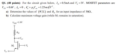 [solved] q1 40 points for the circuit given below id 0