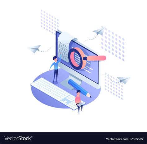 Template Design Analytics Landing Page Royalty Free Vector