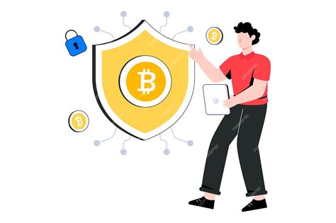 Premium Vector Crypto Security Flat Style Design Vector Illustration