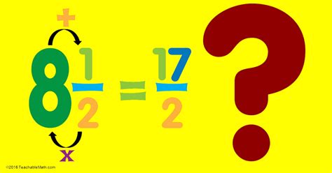 Mixed Numbers And Improper Fractions Teachablemath