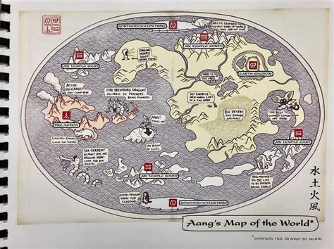 Heres The Cleaned Up Color Version Of Aangs World Map From The
