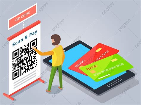 A Man Scanning Qr Code Via Mobile Phone Scanner Device Id Online Process PNG And Vector With