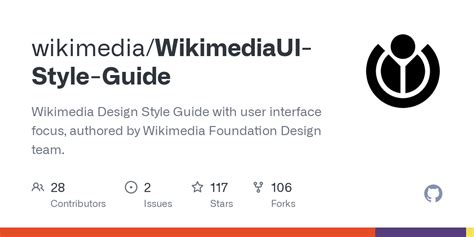GitHub Wikimedia WikimediaUI Style Guide Wikimedia Design Style