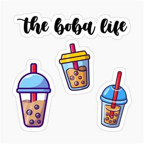 Cute Boba Pack 1 Sticker By Polkavenus Drinks Logo Stickers Fun