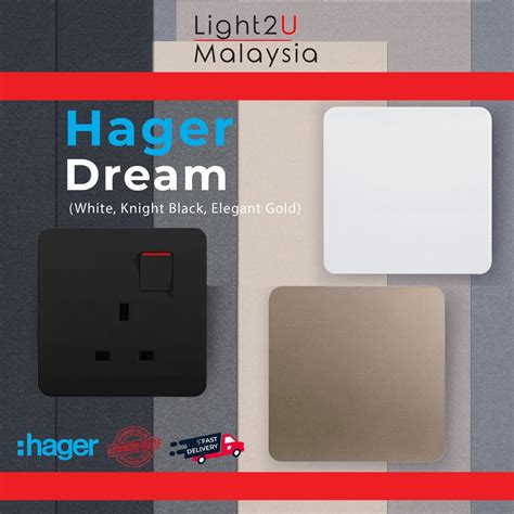 Hager Dream Switches And Sockets Whiteknight Blackelegant Gold