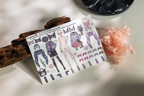 쿠로미 종이인형 무료 도안 만들기 산리오 캐릭터 쿠로미 놀이 도안 다운로드 네이버 블로그