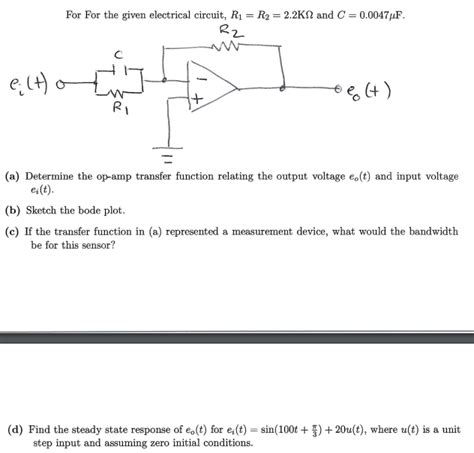 Solved For For The Given Electrical Circuit R R KN Chegg Com