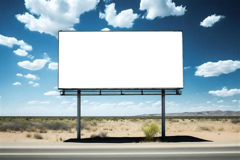 Blank Billboard On Highway
