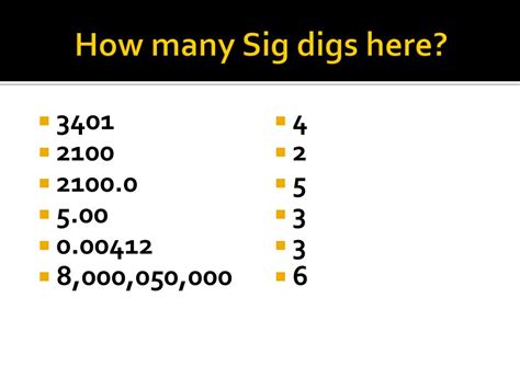 PPT Sig Digs Significant Digits PowerPoint Presentation Free Download ID