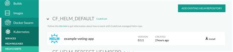 Utilizing Codefreshs Integrated Helm Repository For Dockers Example Voting App By Codefresh