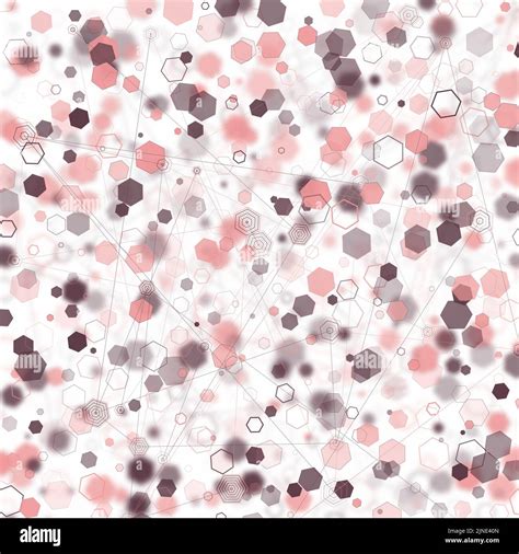 Illustration Of An Abstract Light Dots And Blurred Hexagon Backdrop Like Bokeh Spot Hex Shapes