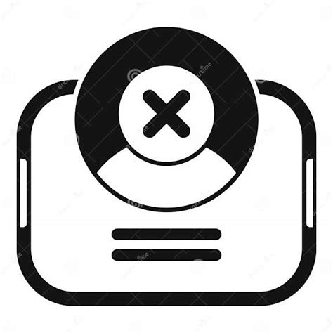 Smartphone Showing User Account Blocked With Cross Mark Icon Stock