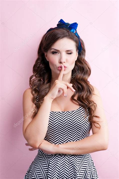 Winking Girl On Pink Background Pop Art Girl Party Invitation