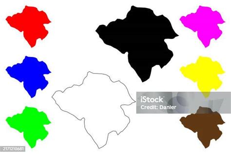 Manouba Governorate Map Vector Illustration Scribble Sketch La Manouba Map Ilustrasi Stok