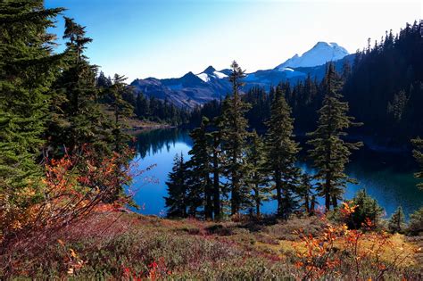 图片素材 景观 性质 森林 荒野 步行 落后 草地 农村 叶 秋季 湖 冒险 视图 谷 山脉 乡村 反射
