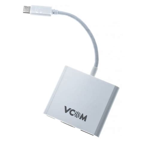 Кабель адаптер Vcom Usb3 1 Type C M Hdmi F Usb3 0 F Typec F With Pd 0 15m Cu427 выгодная