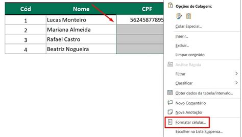 Formatação De Cpf No Excel Ninja Do Excel