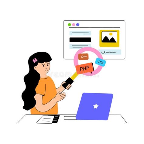 website testing stock vector illustration of female 335202111