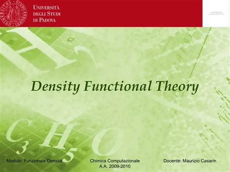 Ppt Density Functional Theory Powerpoint Presentation Free Download