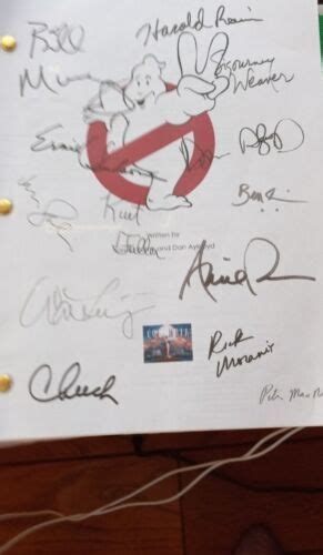 Ghostbusters Original Movie Script Autographed Reprint 1984 4732538787