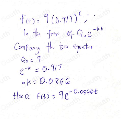 Solved Convert The Given Exponential Function To The Form Indicated
