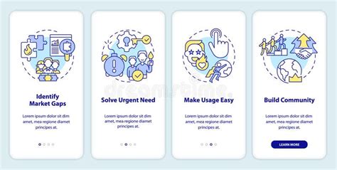 Becoming Trendsetter Onboarding Mobile App Screen Stock Vector