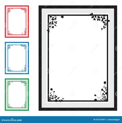 Floral Overlapping Border Stock Vector Illustration Of Calligraphic