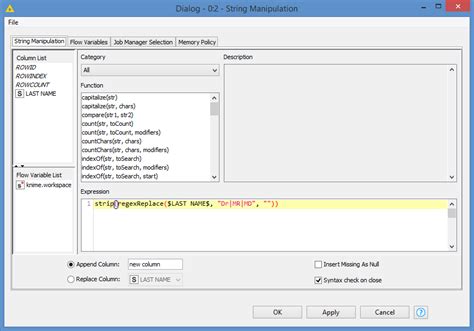 List Of Strings To Be Removed From A Specific Column Knime Analytics Platform Knime