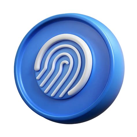 3d Finger Print Button 3d Finger Print Verification Button Premium Ai Generated Image